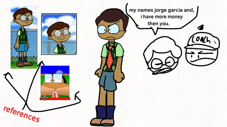 Tried to draw Jorge garcia from hit game series, Backyard sports (they ...