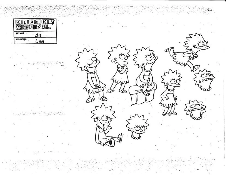 Original Klasky Csupo pencil sketches for Lisa | Fandom