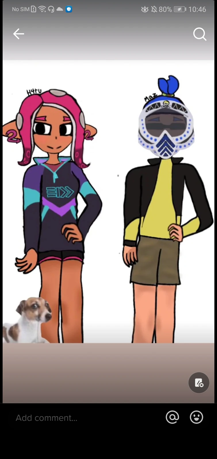 My friend made this picture of my Splatoon 2 inkling with her Splatoon ...