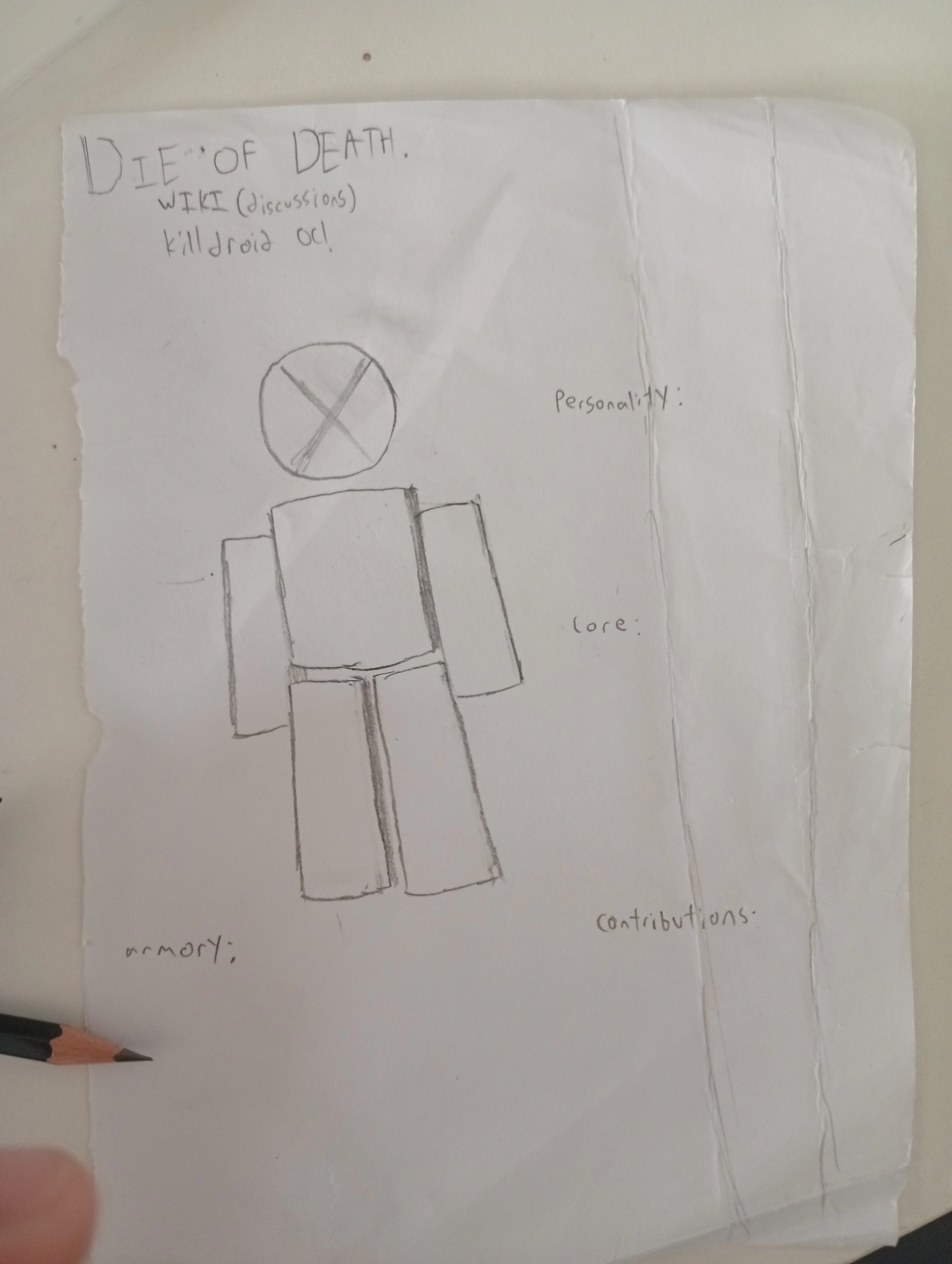 Give me accessories and personalitys to add to this killdroid | Fandom