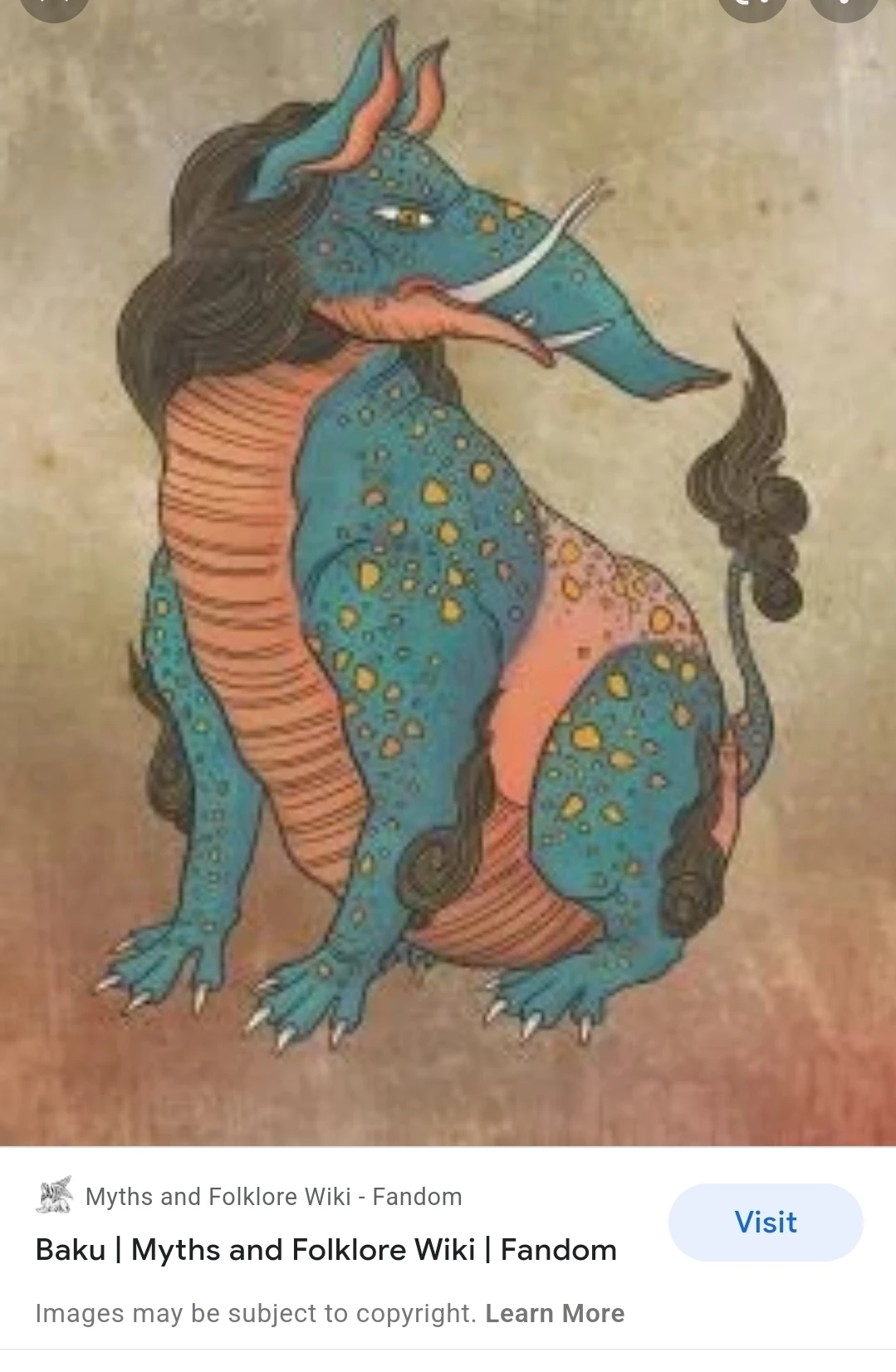 This might be a Baku - Japanese mythical creature. This means Japan Egg ...