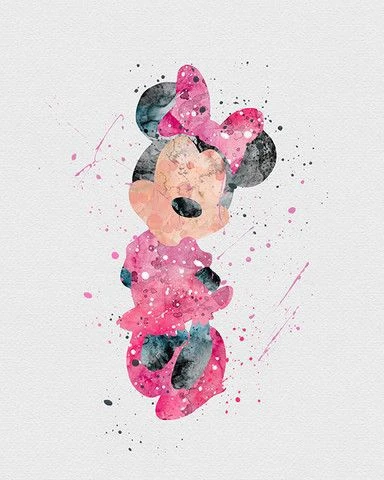 Minnie Mouse watercolor poster | Fandom