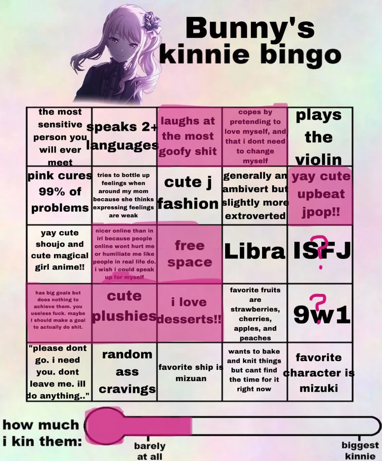 i remade my kinnie bingo because everyone else is posting them! | Fandom