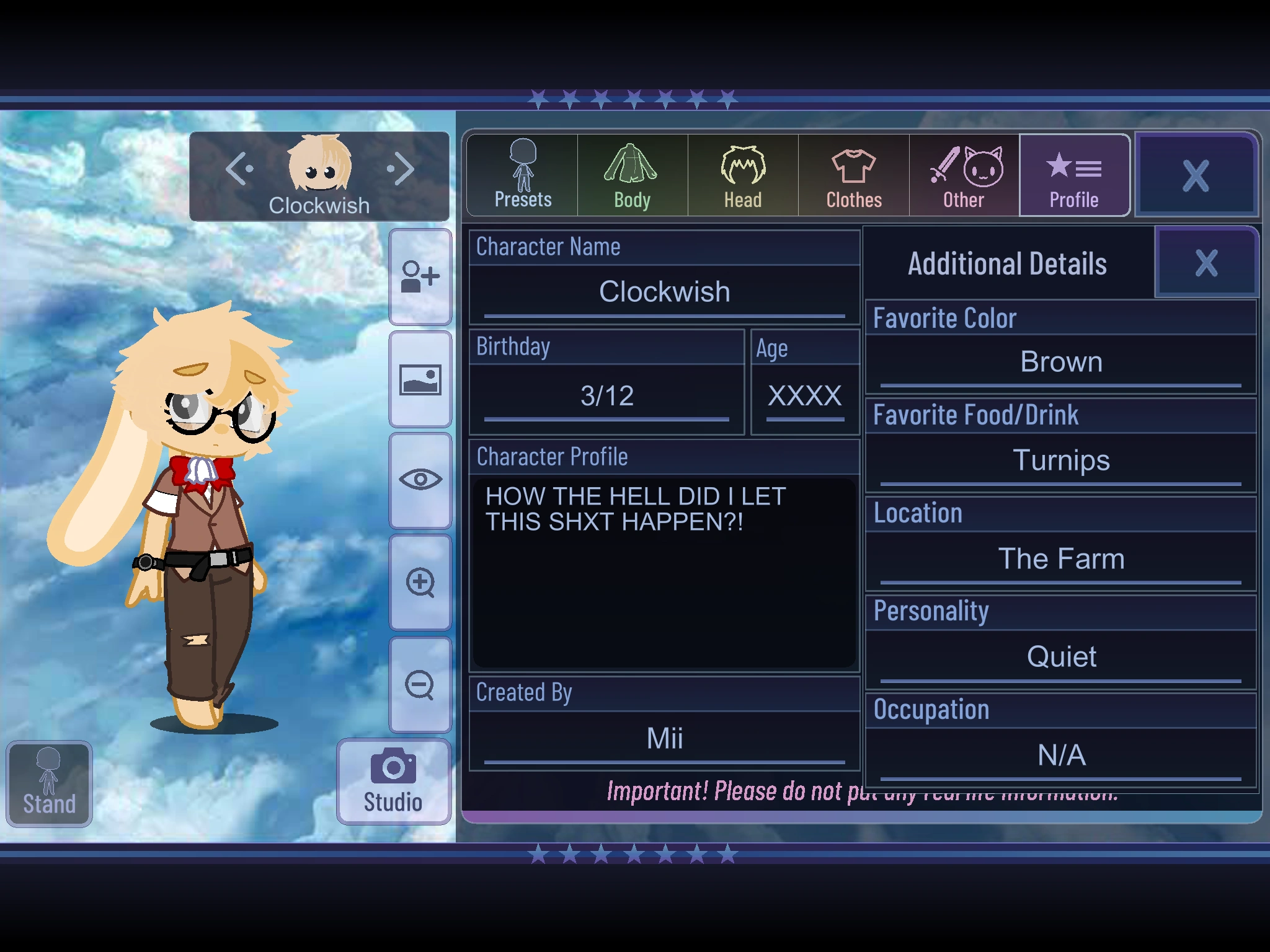 INFORMATION [Cw: slight swearing] | Fandom