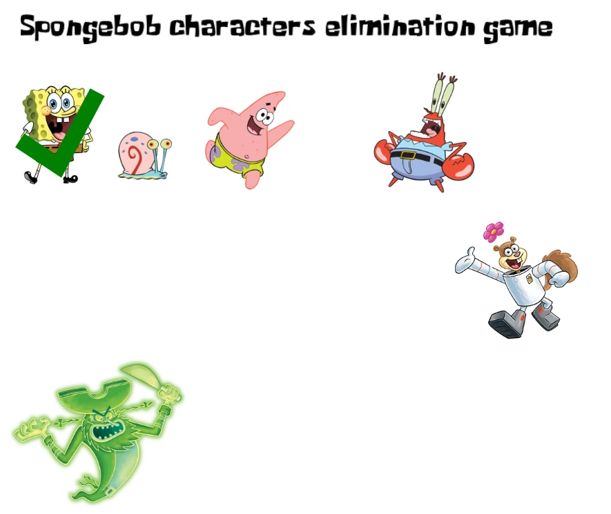 Spongebob characters elimination game 11 | Fandom