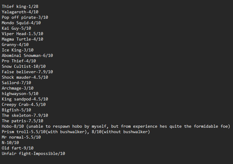 Killed and rated every single boss in pilgrammed | Fandom