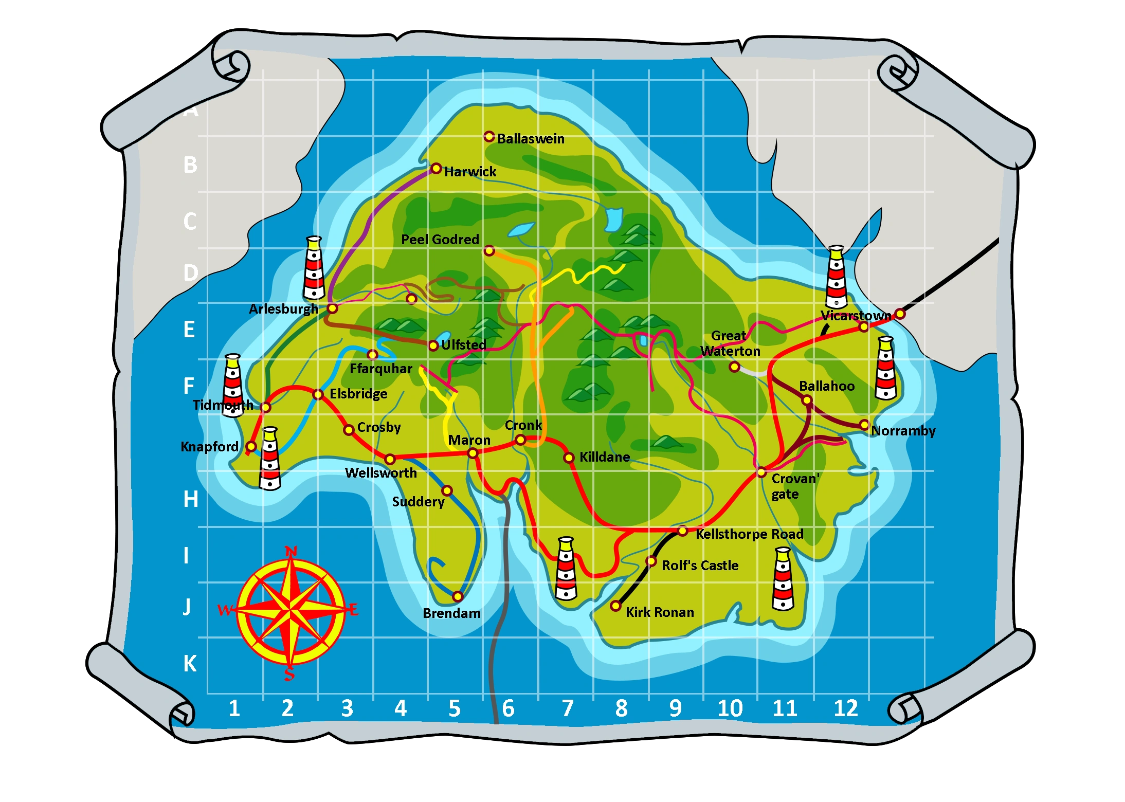 Simplified map of sodor island (S1-24) | Fandom