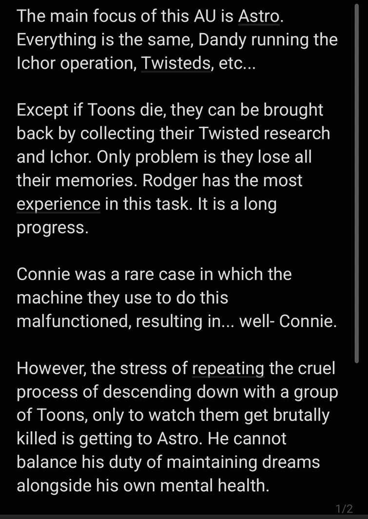 give me lore ideas this is what I have so far in my AU and I suck at ...