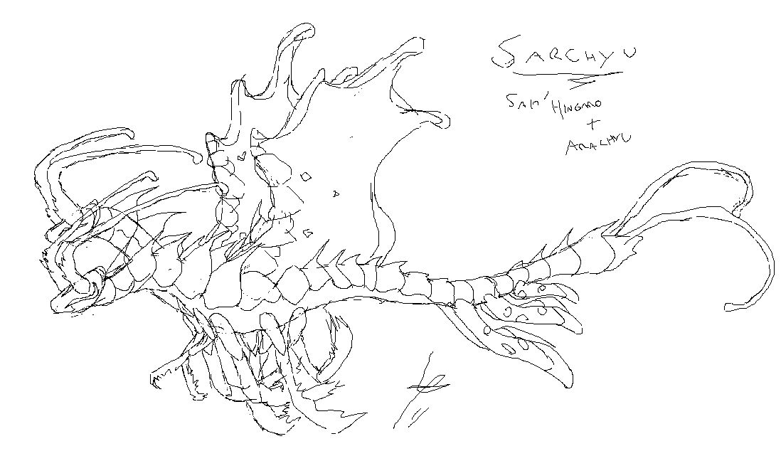 today i make a uncolored sketch of a sar-arachyu hybrid | Fandom