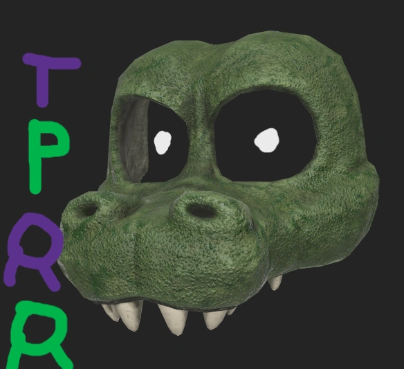 I just add the white dots in the eyes and i just add the tprr logo | Fandom