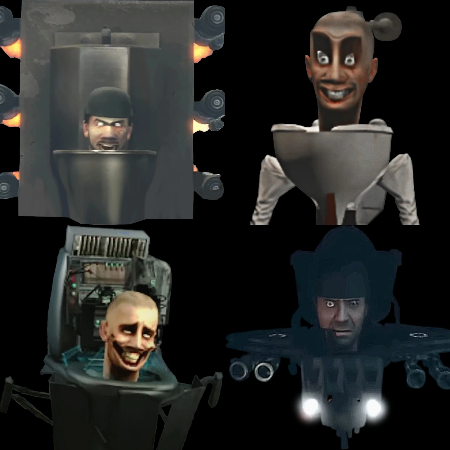 Imagine, if these four returned as Astro Toilets: | Fandom