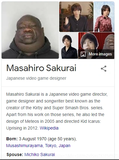 I went so search Masahiro Sakurai's age | Fandom