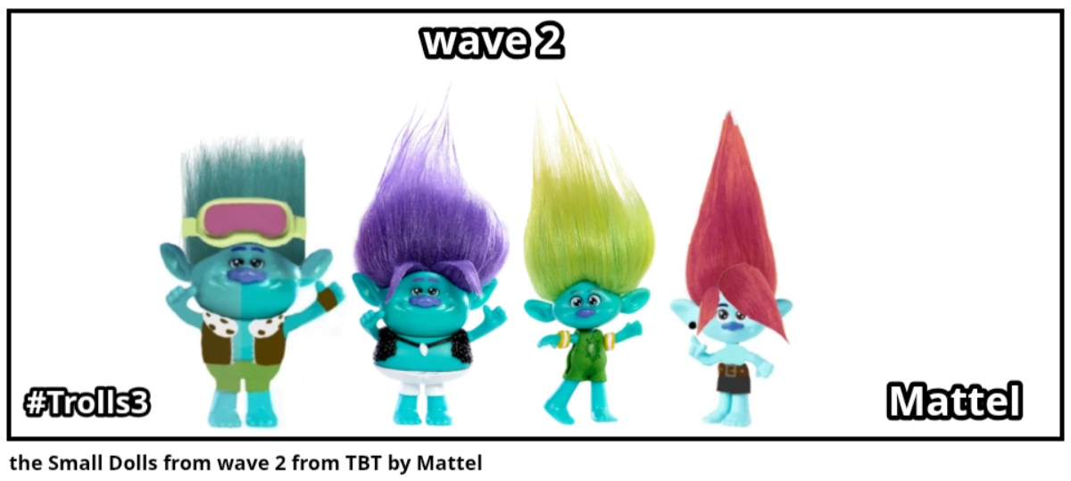 the Small Dolls from wave 2 of Trolls Band Together by Mattel are: | Fandom