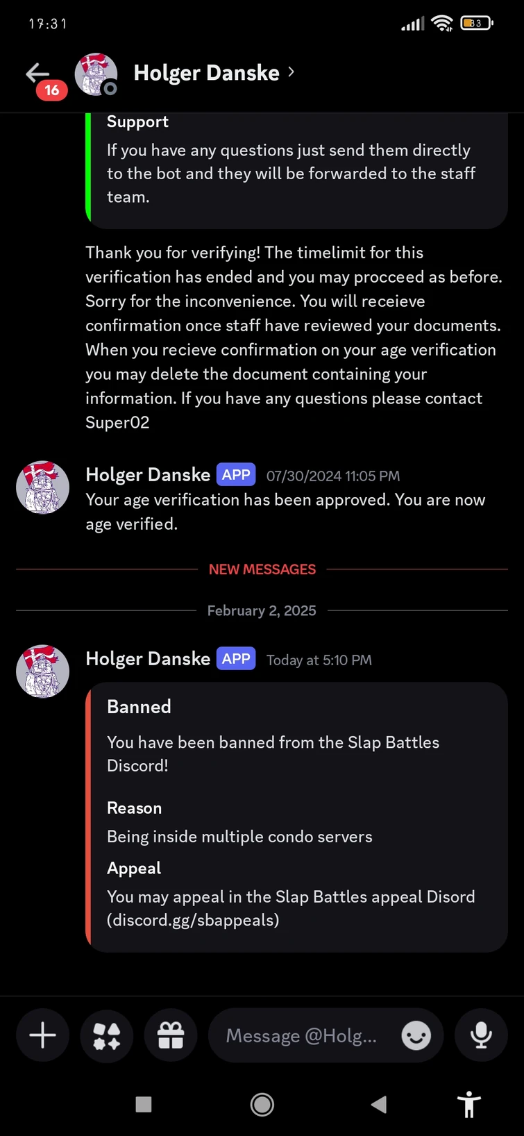 banned from the dc server for being in like 2 condo servers | Fandom