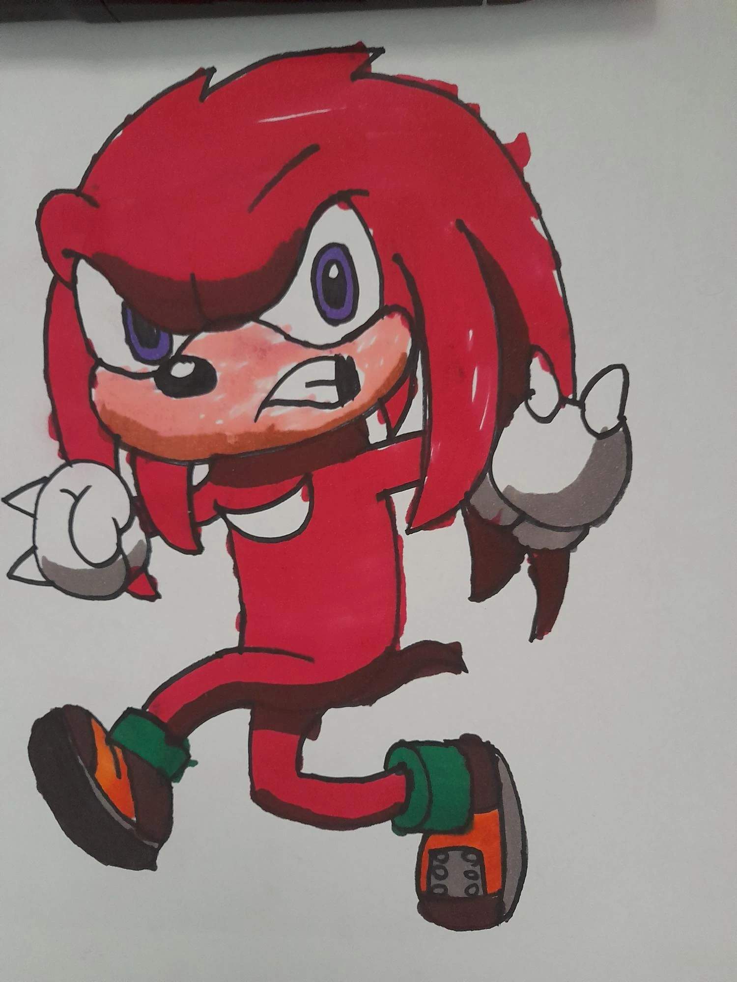 My drawing of Knuckles | Fandom