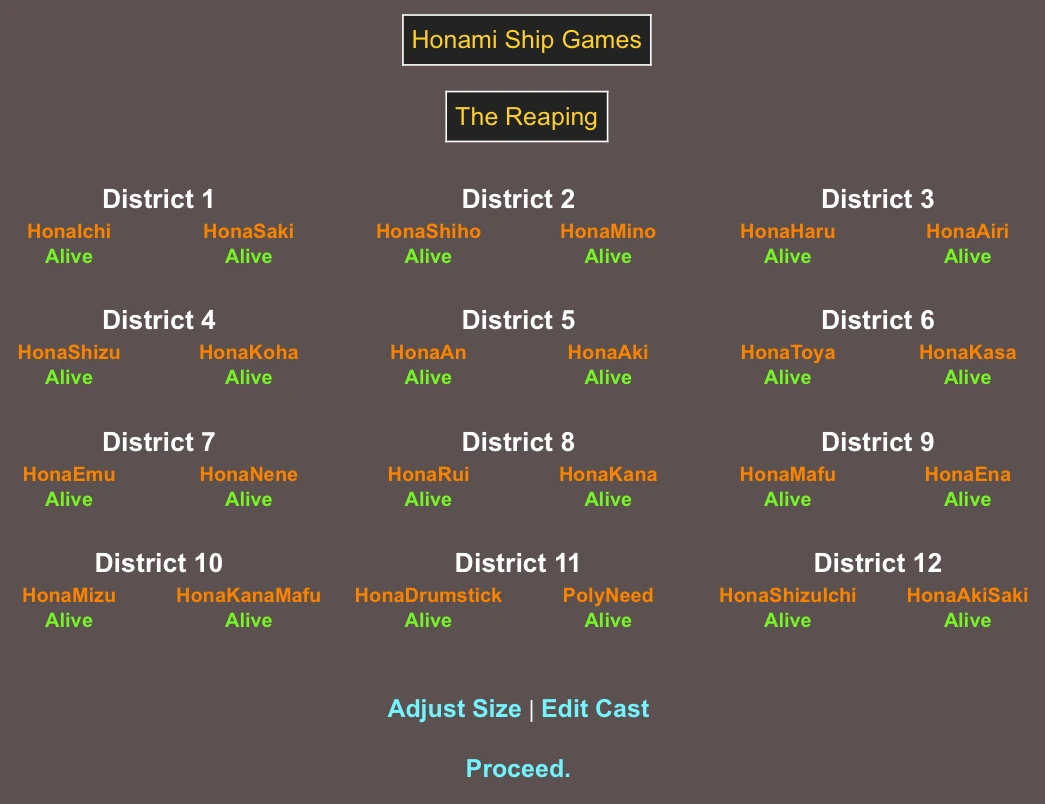 HONAMI SHIP HUNGER GAMES!! | Fandom