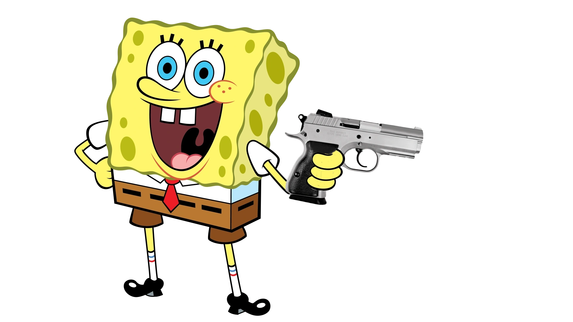 SpongeBob with a gun | Fandom