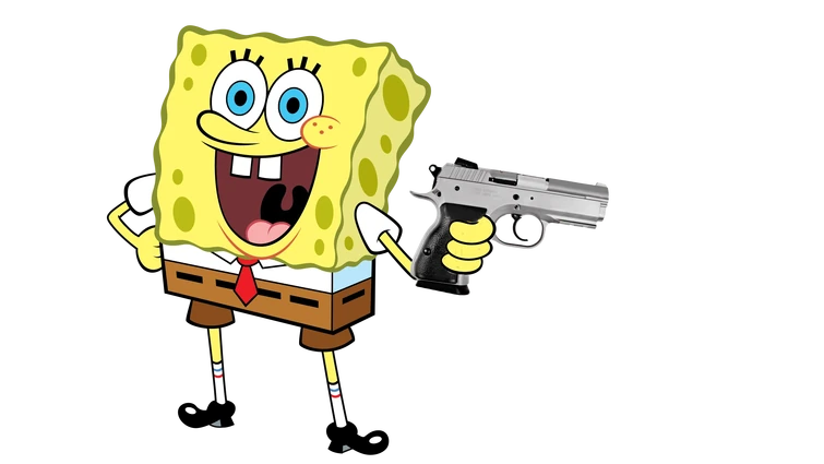 SpongeBob with a gun | Fandom