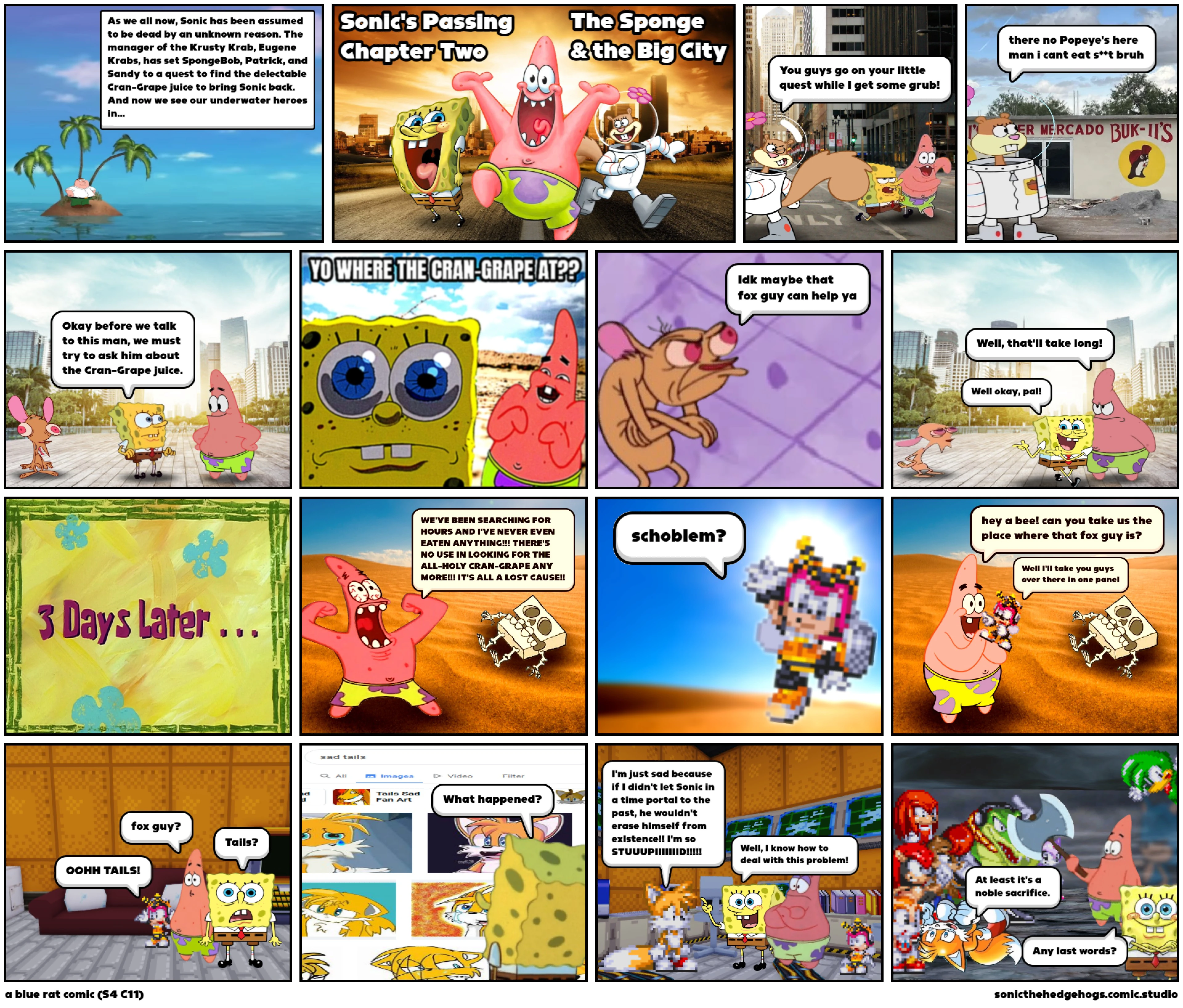a blue rat comic #91: The Sponge and the Big City | Fandom