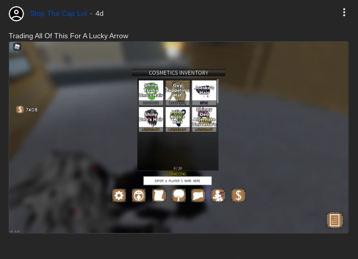 I will be tracking down a known scammer for lucky arrows today known as ...