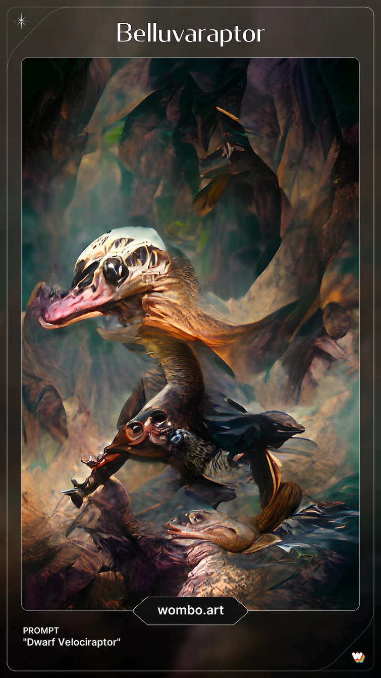 All official (in-game) CoS creatures .... but in wombo.art portraits ...