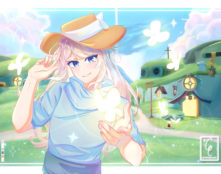 Drew my Sky: Cotl OC 💙🦋 | Fandom