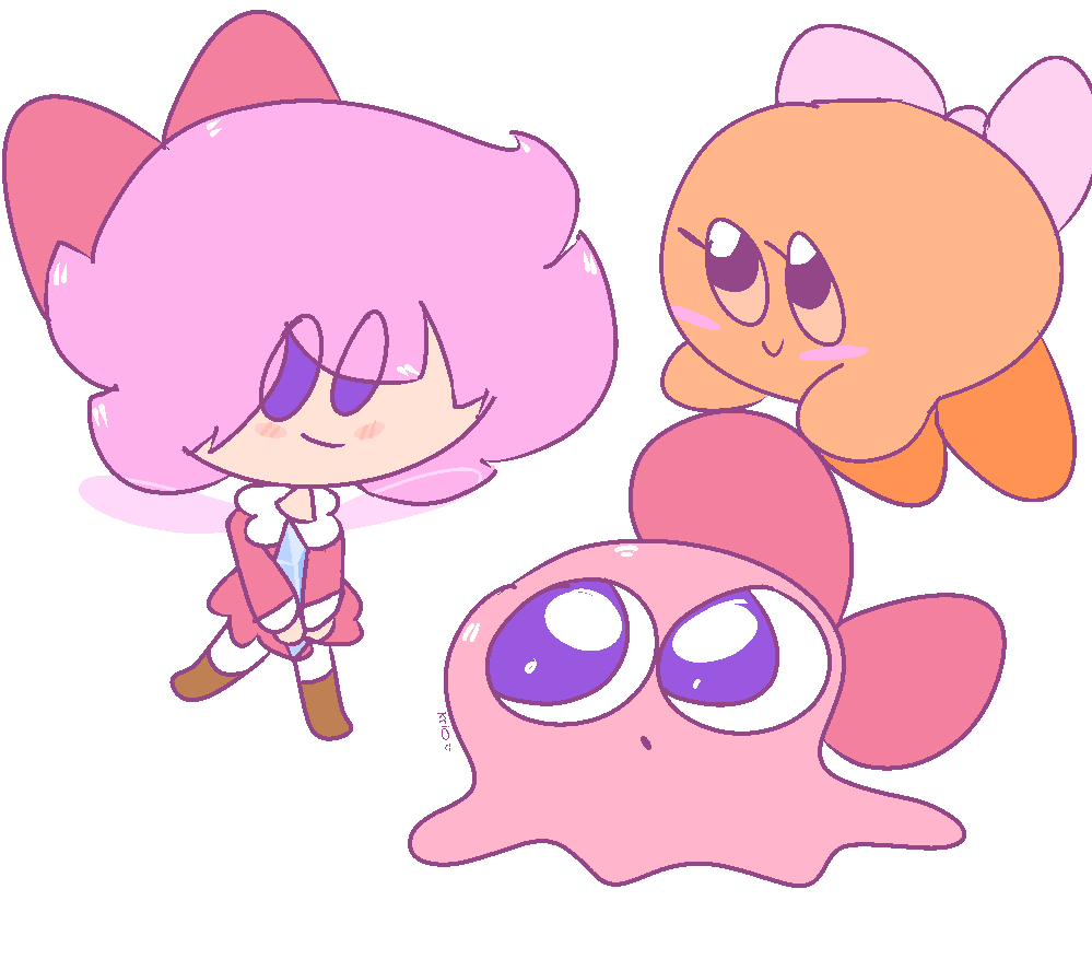 drew the bow girls from kirby | Fandom
