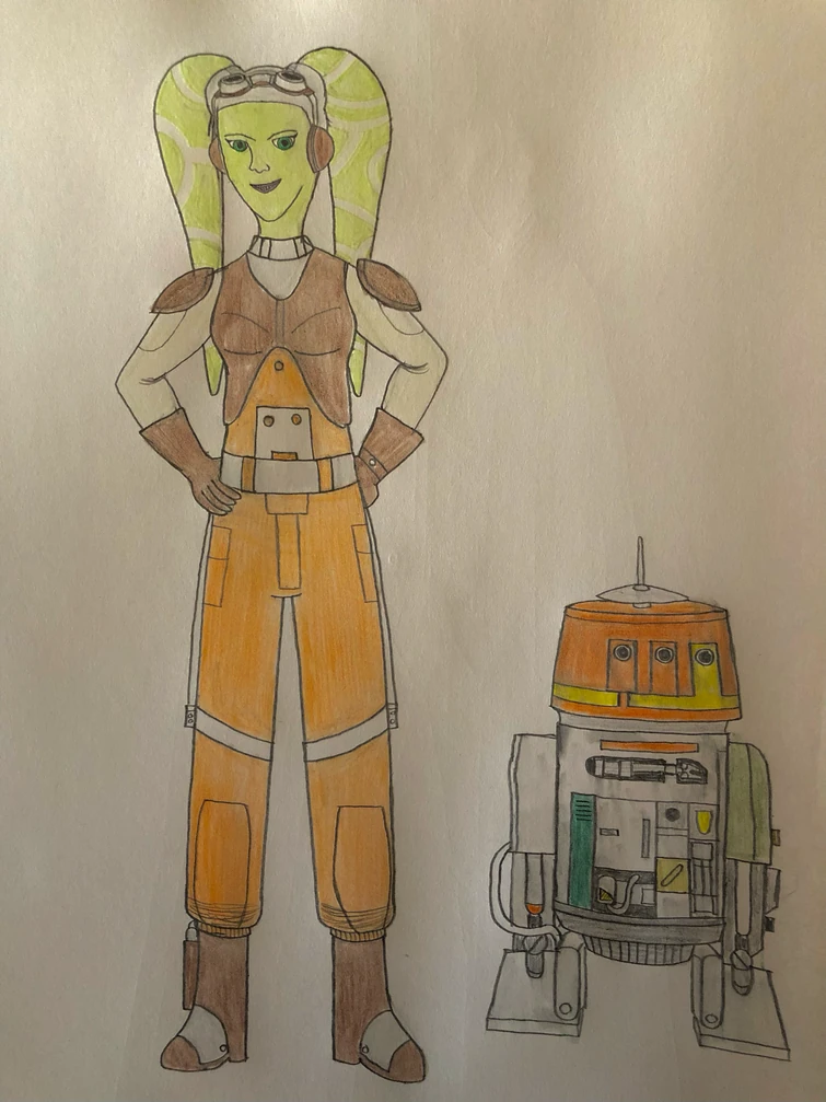 🎨 {Rebels} My Drawing of Captain Hera Syndulla & C1-10P “Chopper” | Fandom