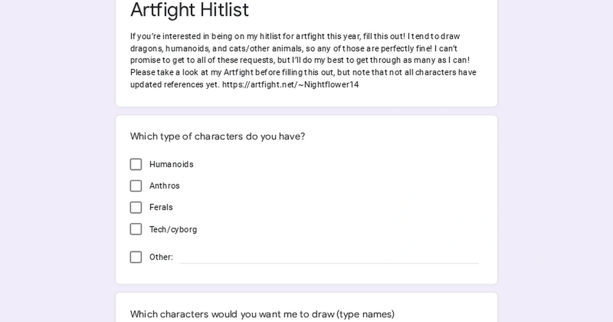 Artfight, anyone? | Fandom