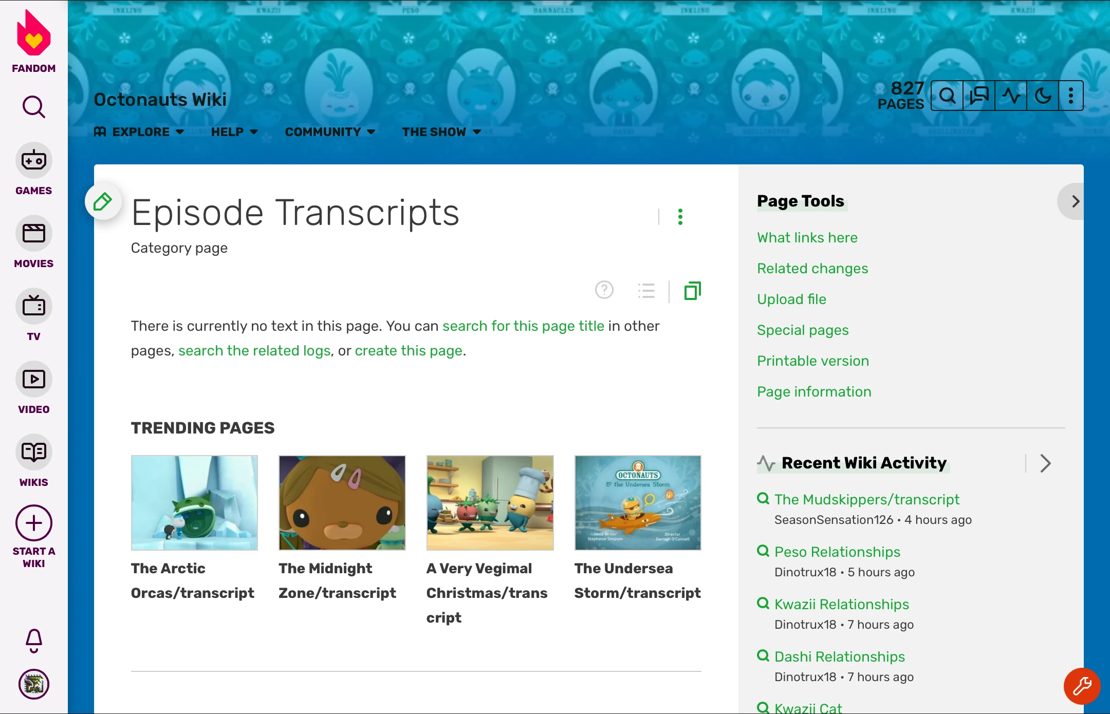 There’s TWO “Episode transcripts” pages | Fandom