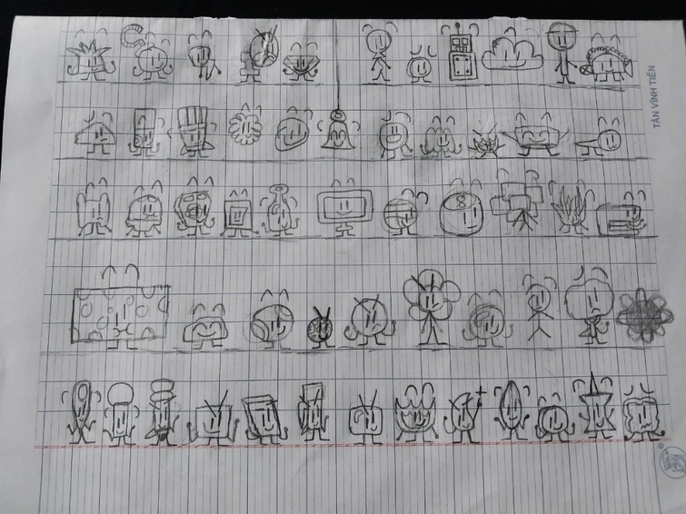 So I draw the BFDI series contestants... | Fandom