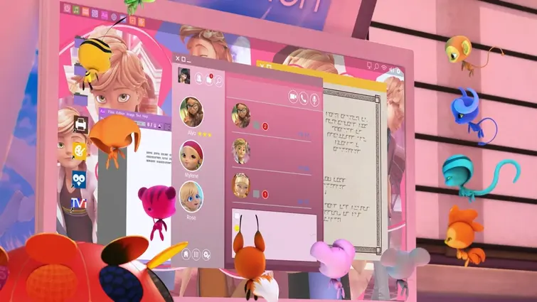 why is chloe in marinettes contacts? | Fandom