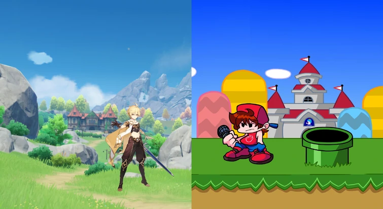 FNF Cross Console Clash : Genshin Impact VS FNF+Super Chris Mario | Fandom