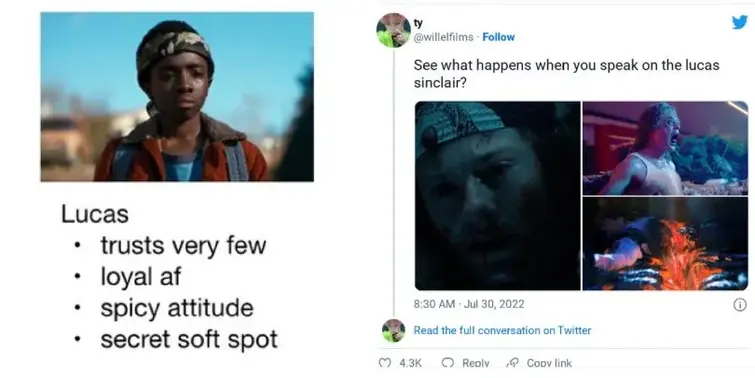 lucas sinclair effect....be careful lucas haters/j | Fandom