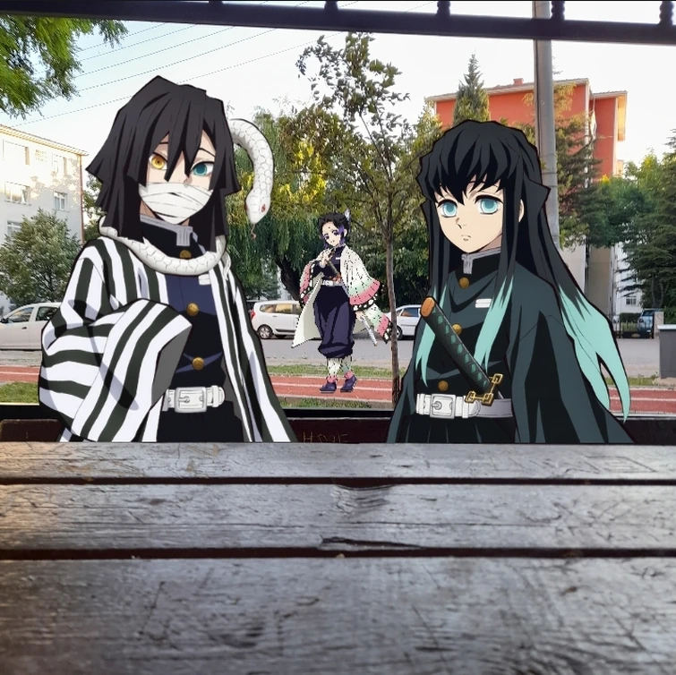 I was trying to take a picture of Shinobu, not you two. But now photo ...