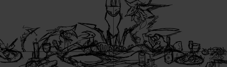 WIP 1 of demonic dinner table thing | Fandom