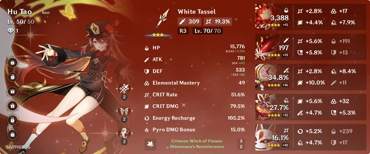 How's my starter hu tao build? | Fandom