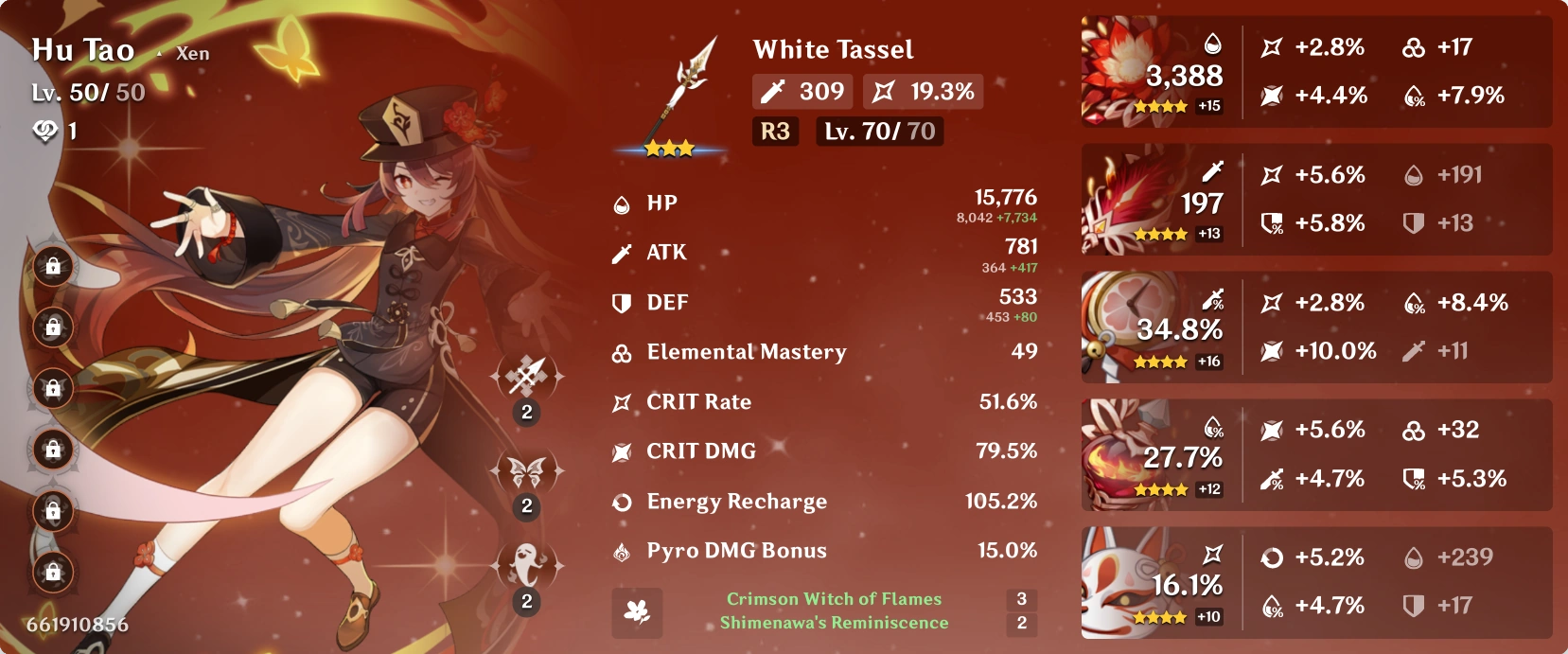 How s My Starter Hu Tao Build Fandom