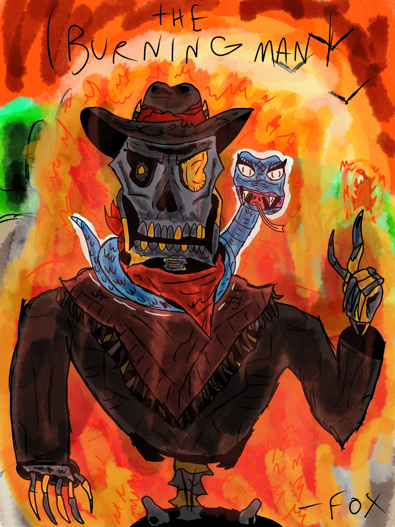 OC FANART: THE BURNING MAN | Fandom