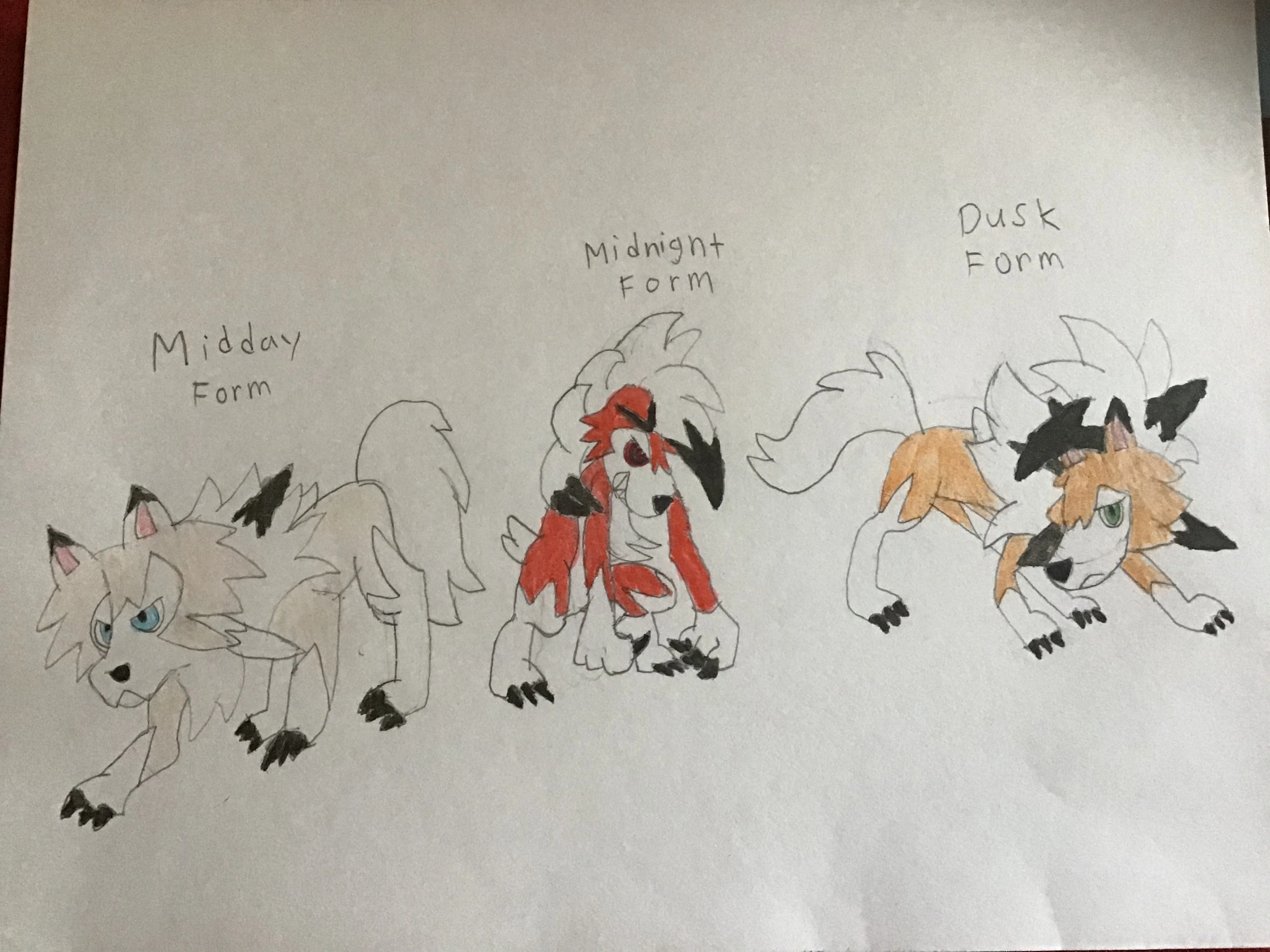 All Lycanroc Forms ( drawing ) | Fandom