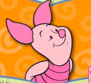 Piglet in orange background | Fandom
