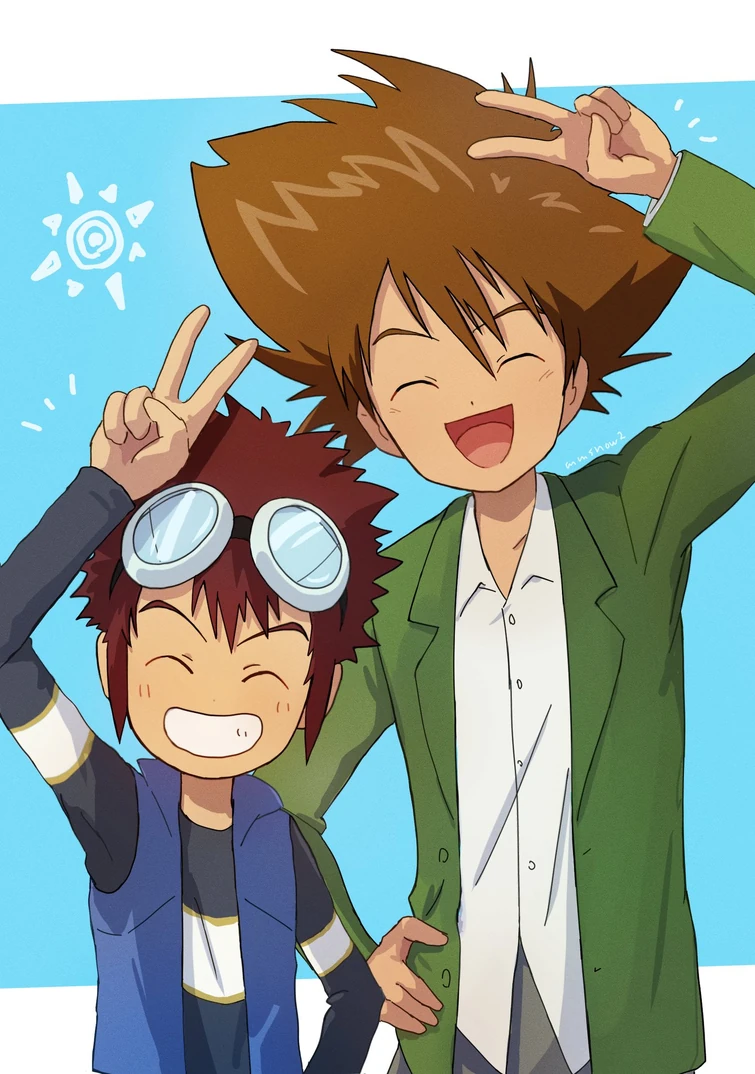 (STAFF: Fanart) Davis Motomiya and Tai Kamiya's The Crest of Courage by ...