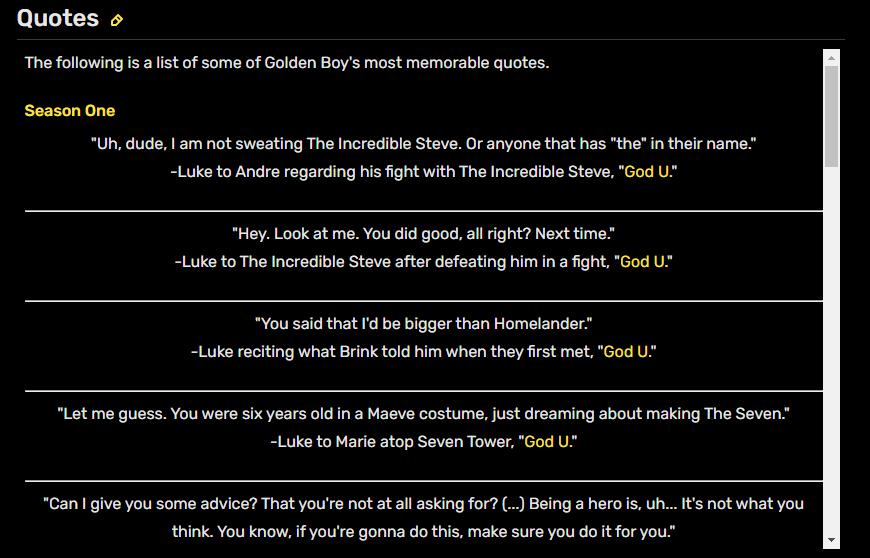 Updated Quotes Section | Fandom