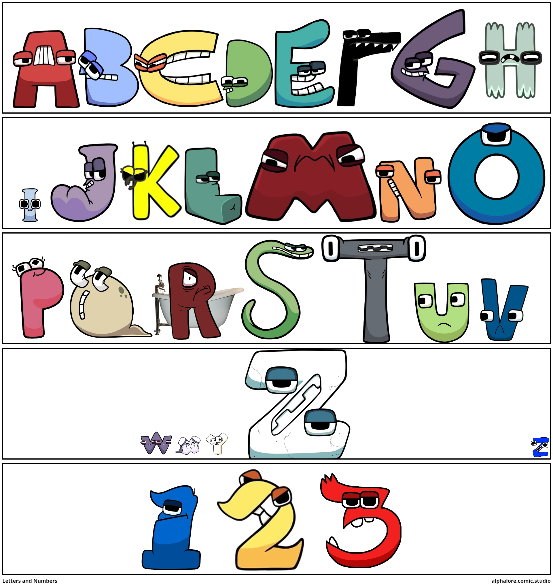 All Letters And Numbers of the Alphabet Lore | Fandom