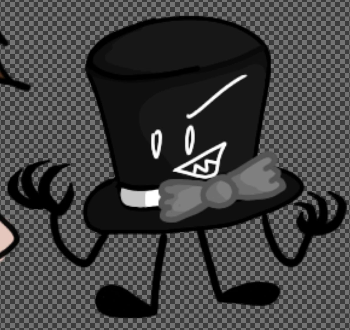 Funny top hat person >.