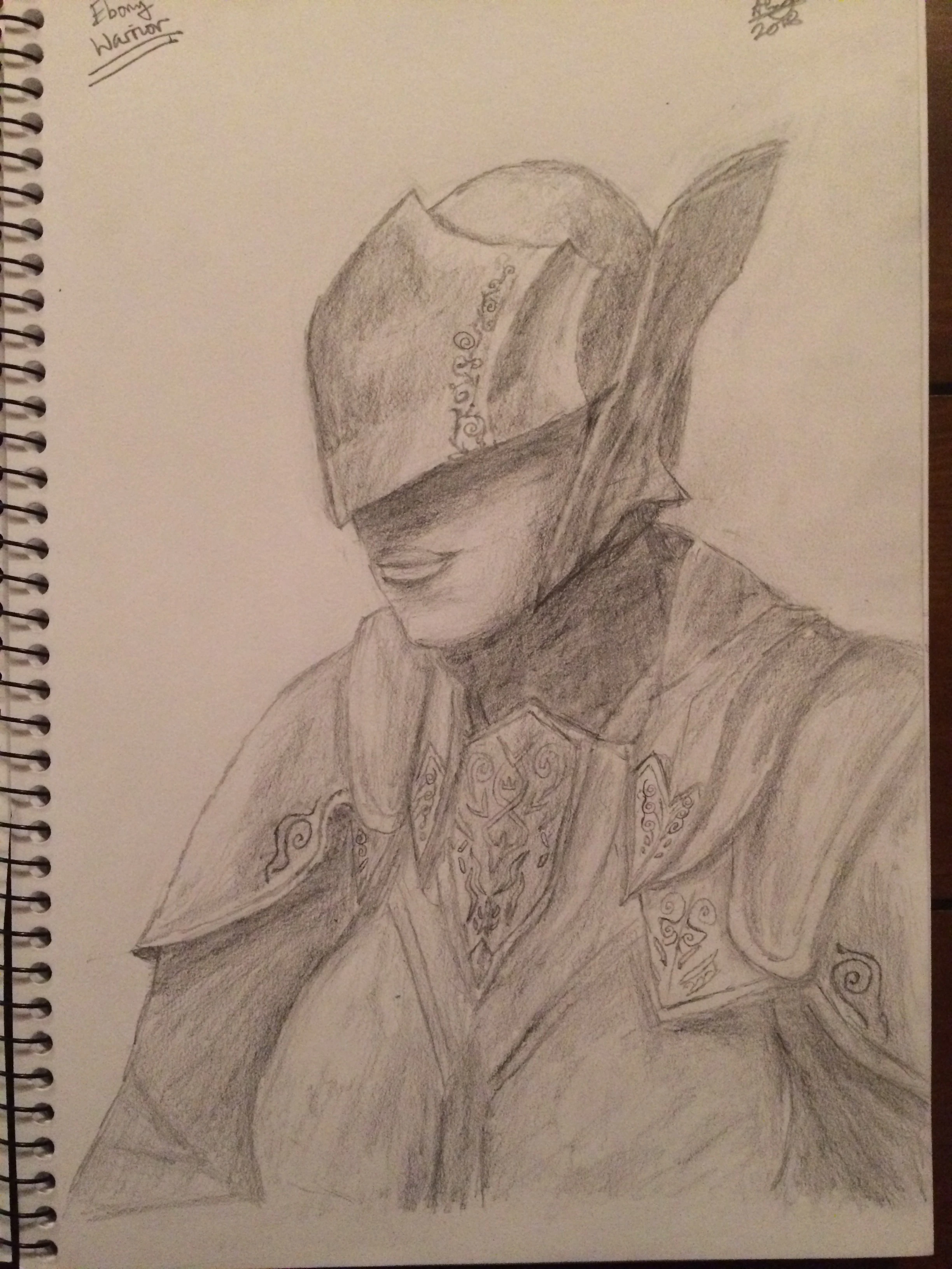 Skyrim Ebony Armor Drawing