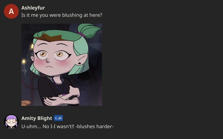 Amity is blushing because…. | Fandom