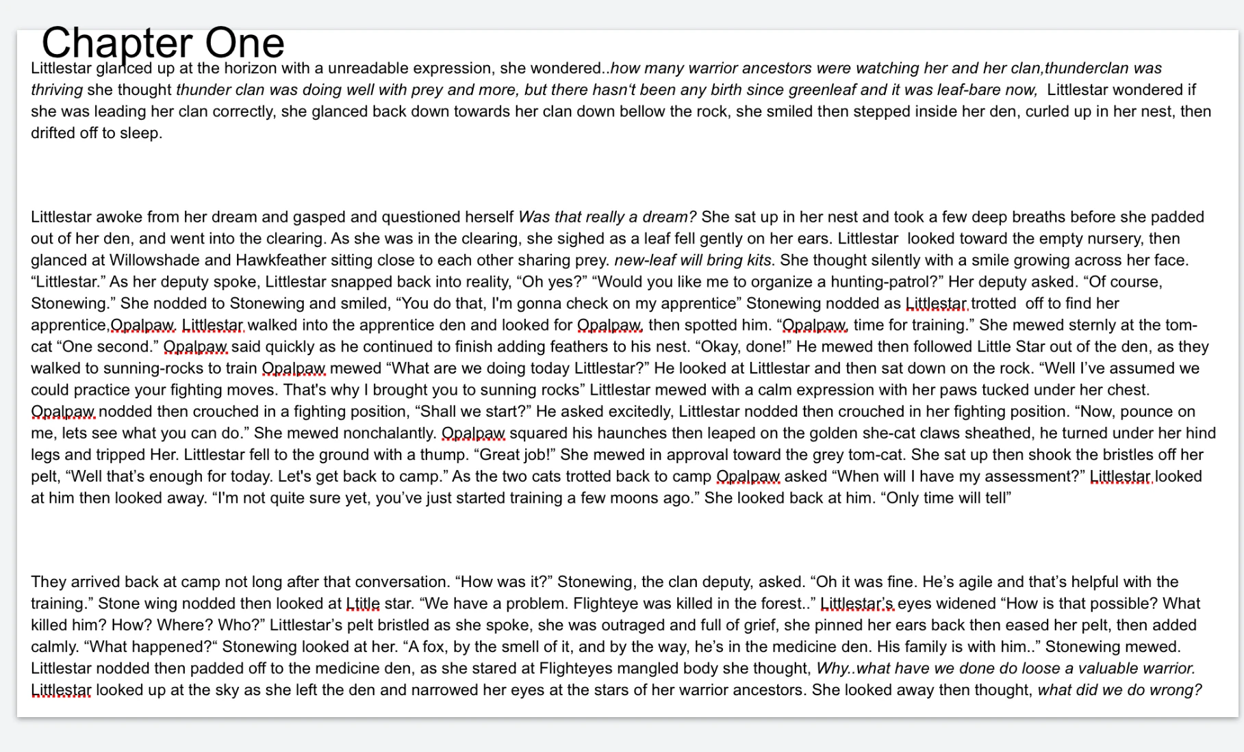 my fanfiction! chapter one! | Fandom