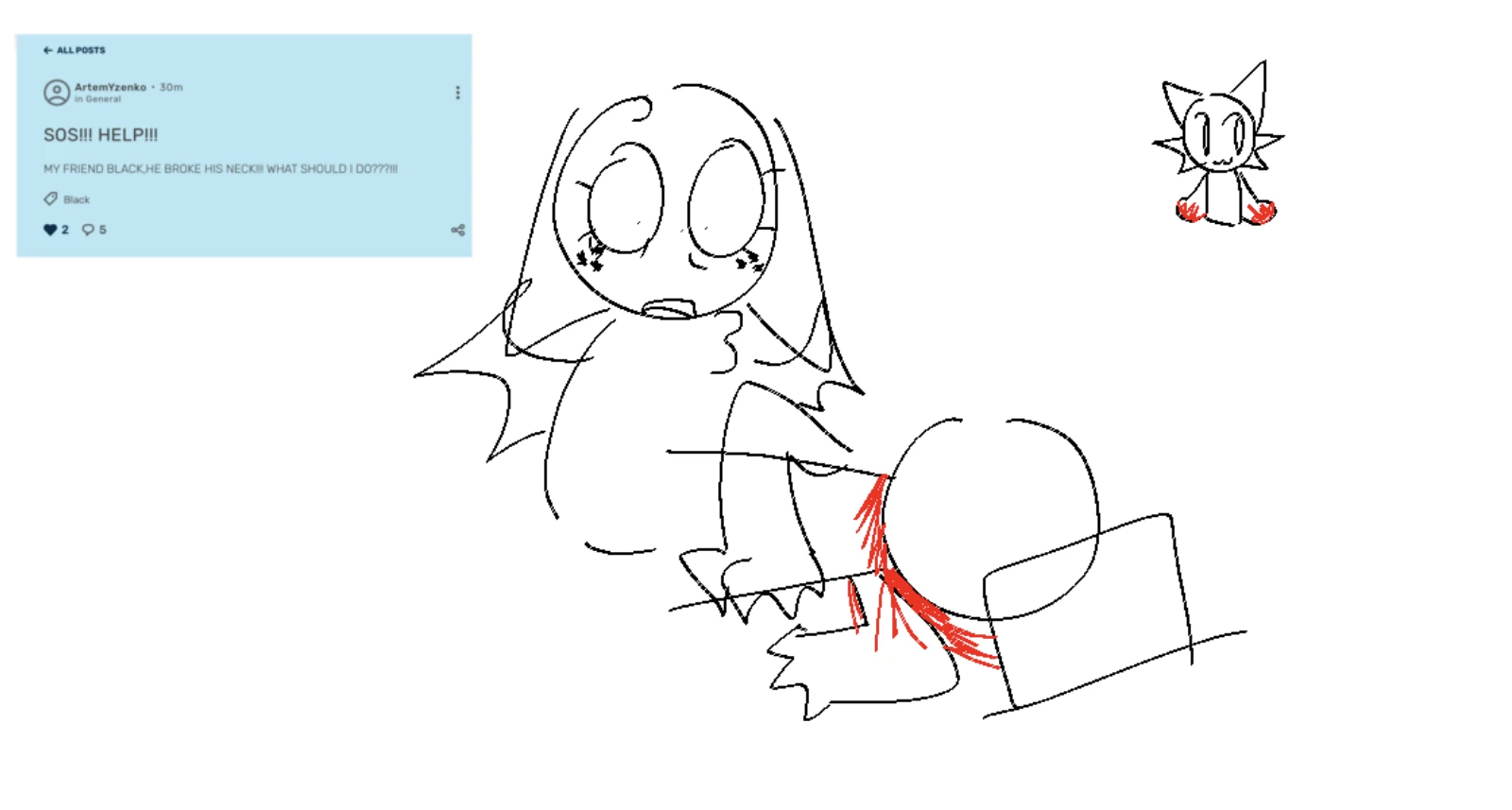 black breaks his neck and DIES | Fandom