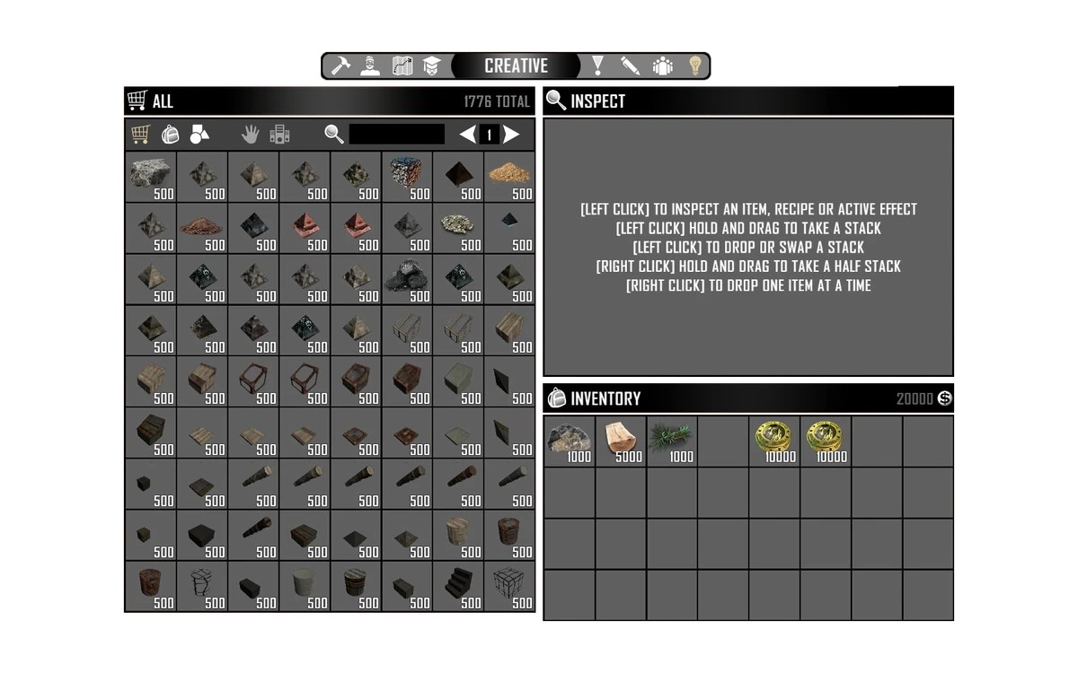 Creative Menu - Official 7 Days to Die Wiki
